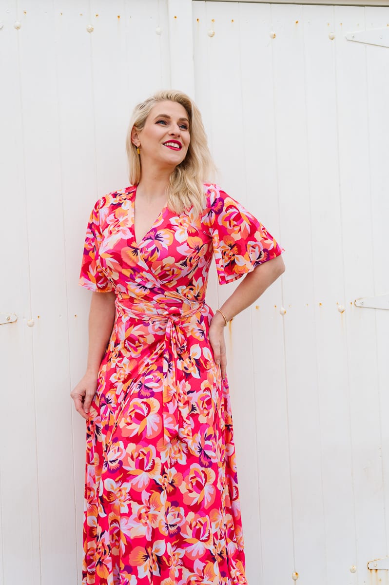 Floral Print in Coral & Blue Mina Collection | Sizes 6-22 – BY SAMANTHA ...