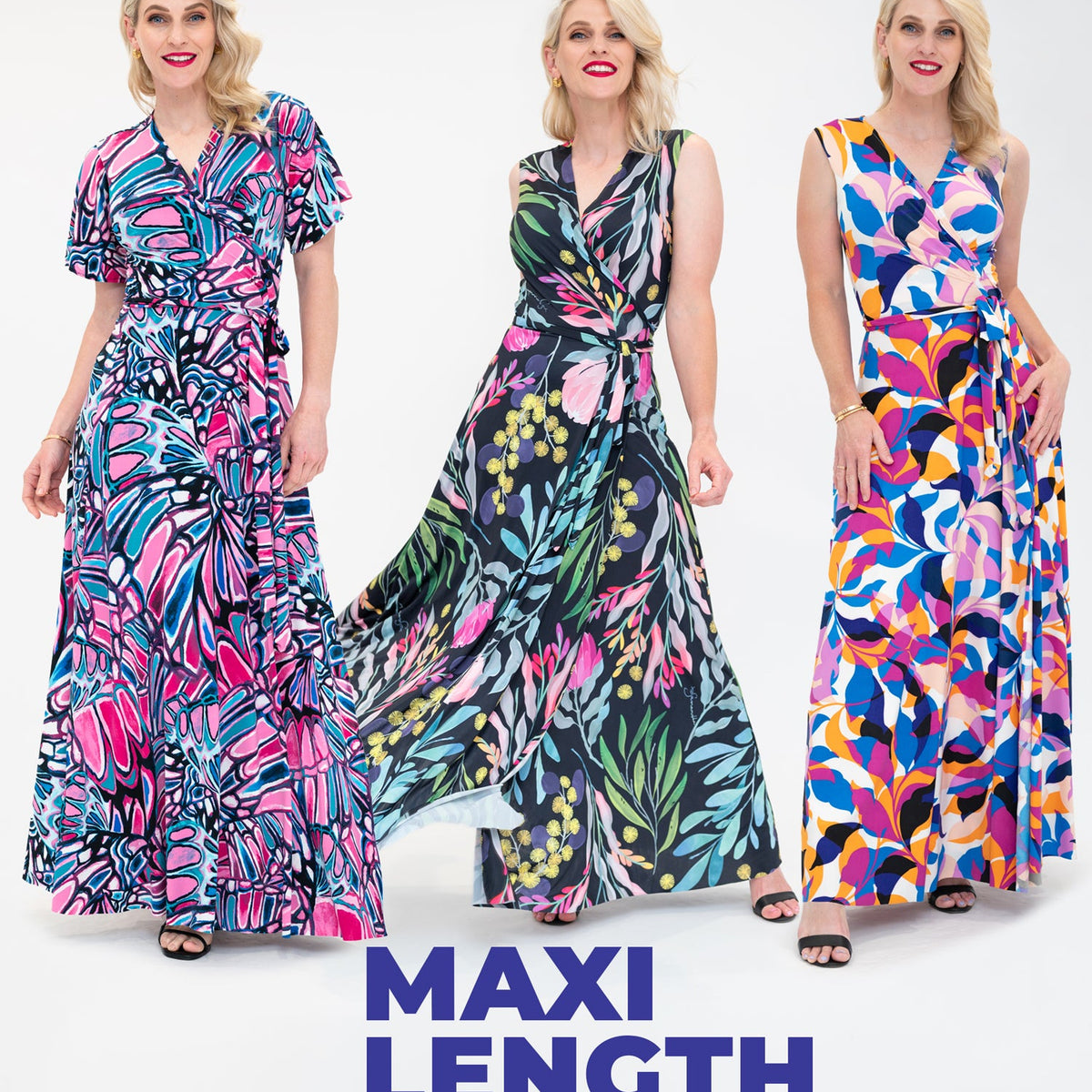 Maxi Wrap Dresses, shop in sizes 6-22. Melbourne made – BY SAMANTHA ...