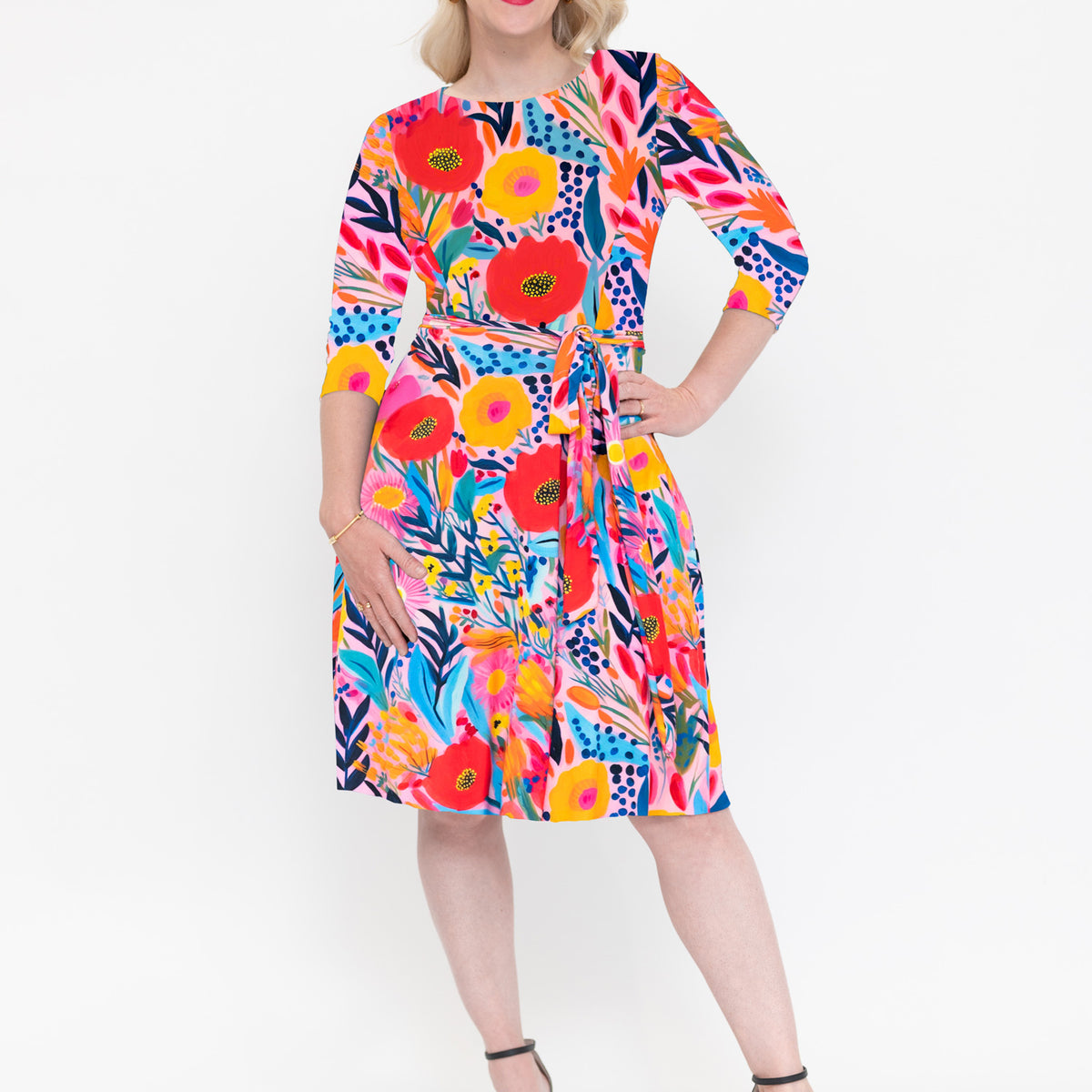 Cora Shift Dress – Spring Floral Dress Made in Australia | sizes 6-22 – BY SAMANTHA MELBOURNE